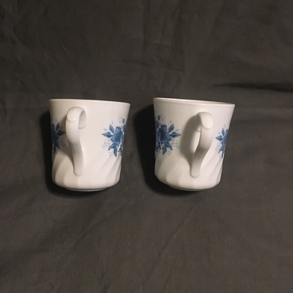Corningware | Kitchen | Vintage Corningware Blue Velvet Rose Tea Cups 2 ...
